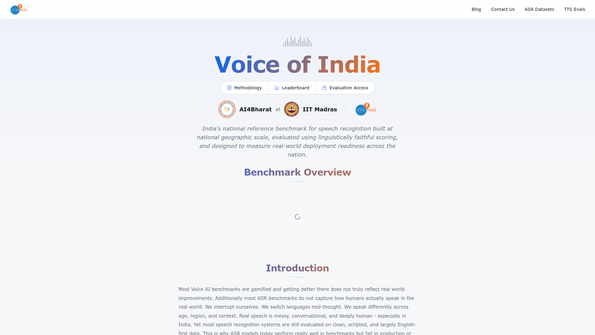 Voice of India – Indian ASR Benchmark for Speech Recognition ...